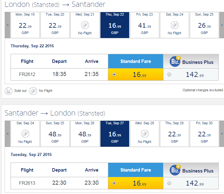 Flights from London to Santander (Spain) from £34 both ways - TravelFree
