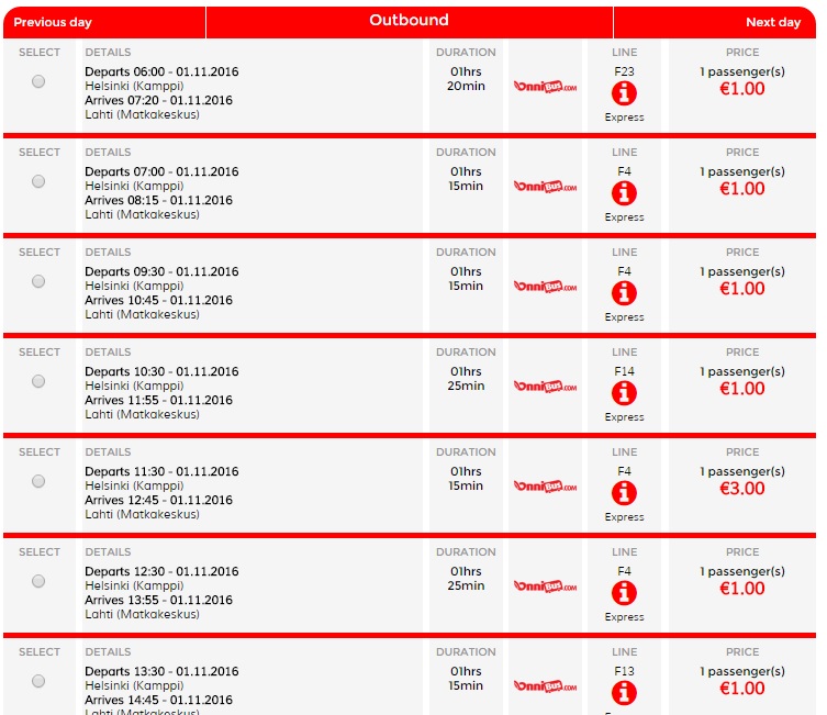 SALE!!! Onnibus bus tickets across Finland from €1! - TravelFree