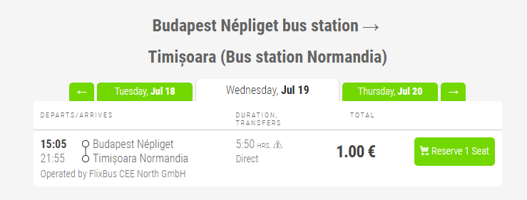 MEGA!! FLIXBUS bus tickets between Hungary and Romania for €1 each-way ...