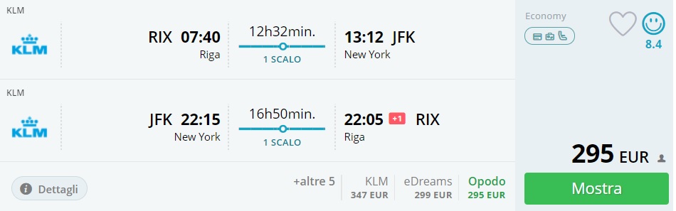 Cheap flights from Baltics to NEW YORK for €295 by KLM! - TravelFree