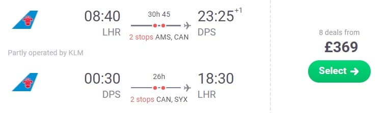 Cheap flight tickets from London to BALI for £368 - TravelFree