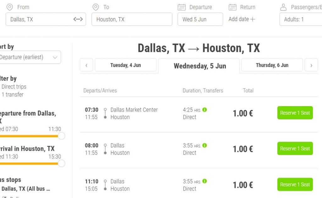 WOW! FLIXBUS USA PROMO: Bus tickets for €1 - TravelFree