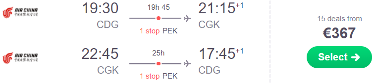 Cheap flights from Paris to JAKARTA, INDONESIA for €366 - TravelFree